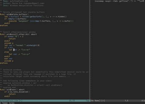 Is It Possible To Make Hitting One Tab Goes To The Beginning Of The Line Of Previous Line Rvim
