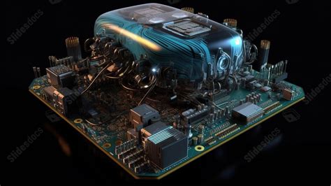 Motherboard Concept Art In 3d Digital World Powerpoint Background For Free Download Slidesdocs