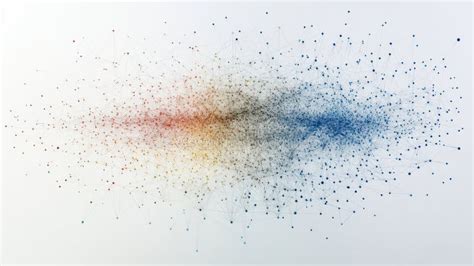 Visual Representation Depicting A Data Cloud With Thin Connecting Lines That Extend Outward