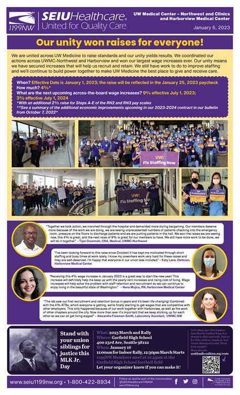 our unity won raises for everyone seiu healthcare 1199nw
