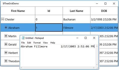 Clipboard Operations In UWP TreeGrid Control Syncfusion
