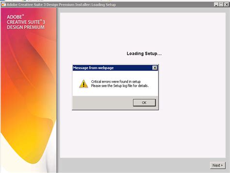 Solved Adobe CS Critical Errors Were Found In Setup Adobe Product Community