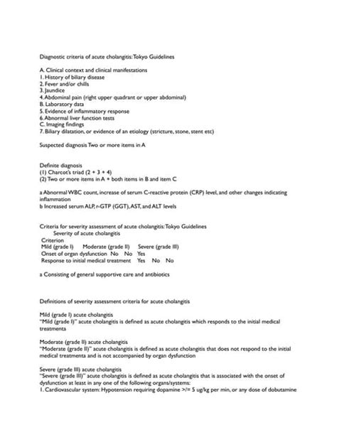Acute Cholangitis Note Pdf