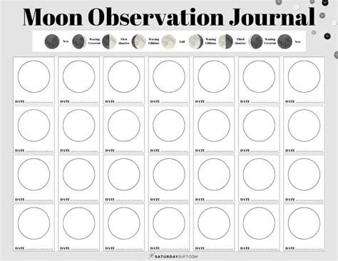 Printable Blank Moon Calendar
