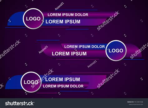Modern Stylish Lower Third Banner Template Stock Vector Royalty Free