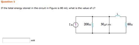 Solved If The Total Energy Stored In The Circuit In Figure Chegg