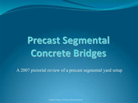 Precast Segmental Concrete Bridges A Pdf