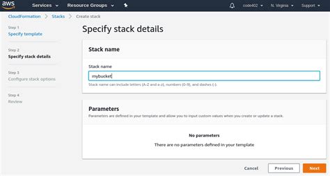 CloudFormation Quick Create Creating An S Bucket And IAM User Code