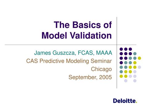 Ppt The Basics Of Model Validation Powerpoint Presentation Free