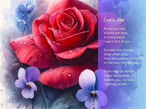 Red Roses And Blue Violets