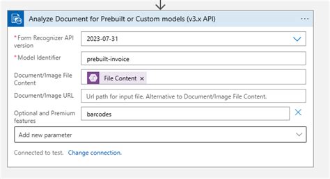 azure logic apps with form recognizer get array definition in