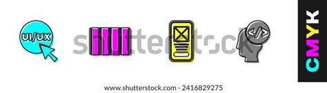 Set Ui Ux Design Color Palette Stock Vector Royalty Free 2416829275 Shutterstock