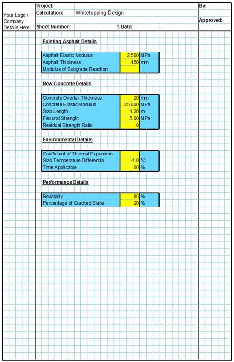Flexible Pavement Design Xls Spreadsheet Civilweb Spreadsheets