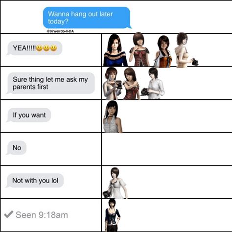 In An Alternate Universe We Would Be Texting The Fatal Frame