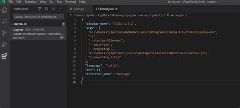 Unable To Use Julia Kernel Without Python Installation Issue Microsoft Vscode Jupyter