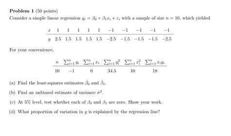solved problem 1 50 points consider a simple linear