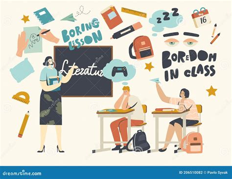 Boredom Concept Icon Cartoon Vector 180837861
