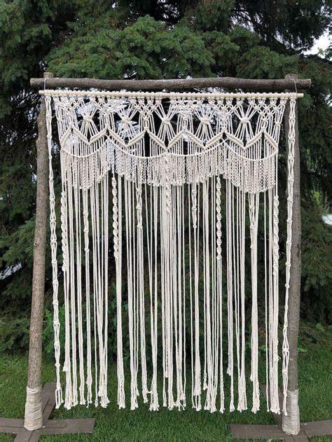 Wedding Macrame Backdrop Macrame Wedding Arch Photobooth Etsy Håndarbejde