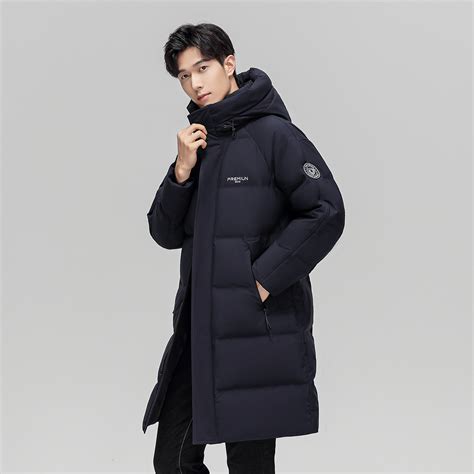 雪中飞2022秋冬新款男士中长款连帽羽绒服 惠券直播 一起惠返利网