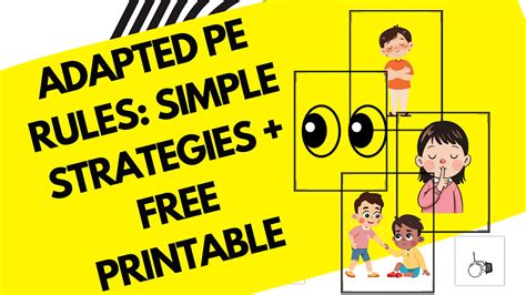 Pe Rules Printable Poster Adapted And General Pe Easy Adapted Pe