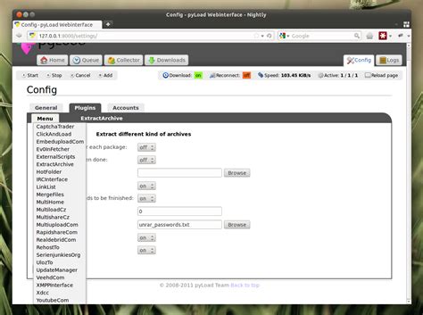 pyload lightweight download manager for one click hosters ~ web upd8 ubuntu linux blog