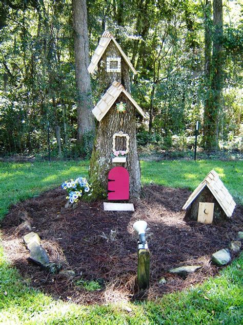 Not Really A Bird House But A Hobbit House Made From Double Tree Stumps Left After A Lot Of