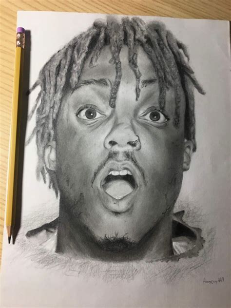 Juice Wrld 999 Lucid Wrld Realism Portrait Drawing Portrait Drawing