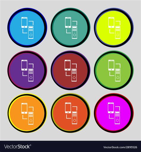 Synchronization Sign Icon Communicators Sync Vector Image