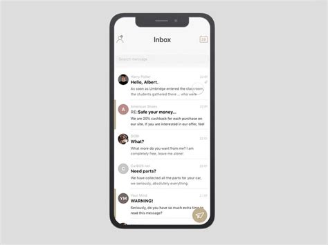 Mail App Ui App Ui Ios App Design App Design