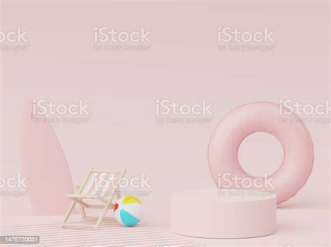 여름 해변 장면과 함께 제품 또는 화장품 프레젠테이션을 보여주기 위한 추상 최소 디스플레이 연단의 3d 렌더링 여름 시간 0명에 대한 스톡 사진 및 기타 이미지 Istock