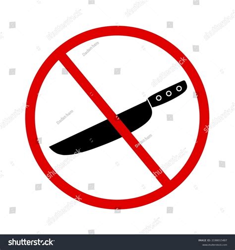 Sign Prohibited Carrying Dangerous Sharp Objects Stock Vector Royalty Free 2198015487