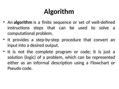 algorithm in data structure bca pptx