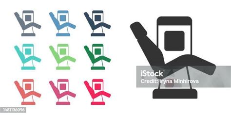 흰색 배경에 격리된 검은색 의료 치과 의자 아이콘 치과 의사 의자 아이콘을 다채롭게 설정하십시오 벡터 가구에 대한 스톡 벡터 아트 및 기타 이미지 Istock