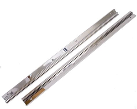 Polished Stainless Steel Sill Plates Narrow Door Seal Covers Fits 49