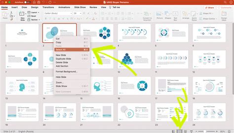 how to select all slides in powerpoint and move them