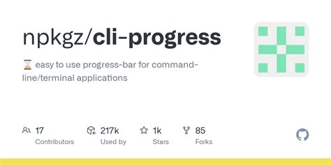 Github Npkgzcli Progress Easy To Use Progress Bar For Command Lineterminal Applications