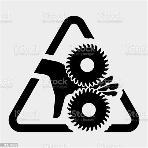 손가락 회전 블레이드 기호 기호 기호 기호 벡터 일러스트레이션 흰색 배경 레이블에 격리의 절단 Eps10 경고 기호에 대한 스톡 벡터 아트 및 기타 이미지 Istock