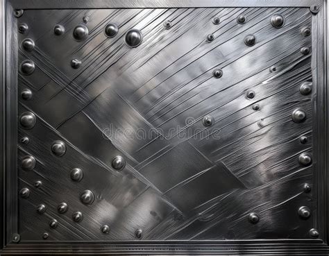 A Striking Metallic Surface With Scratches Dents And Brushed Patterns