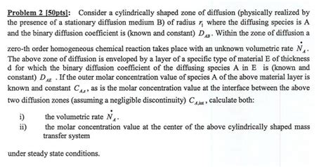 solved consider a cylindrically shaped zone of diffusion physically