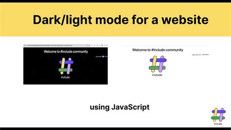 Dark Mode And Light Mode Switch Using Javascript Create Stylish User