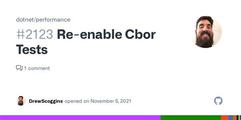 Re Enable Cbor Tests · Issue 2123 · Dotnetperformance · Github