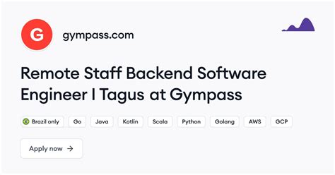 Himalayas On Linkedin Remote Staff Backend Software Engineer I Tagus Job At Gympass
