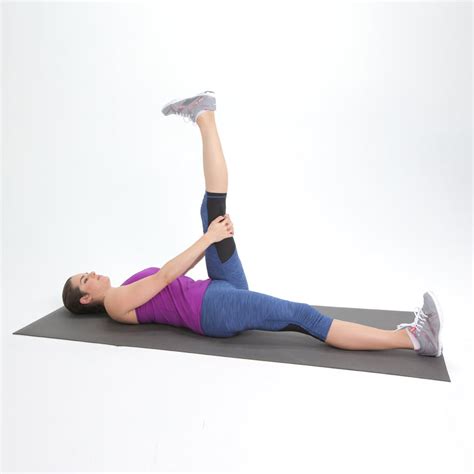 Reclined Hamstring Stretch Easy Hamstring Stretches Popsugar Fitness Photo 7