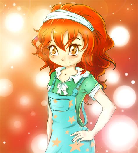 Просто девчушка с огромной головой Рисовала давно аниме арт просто девушка Anime