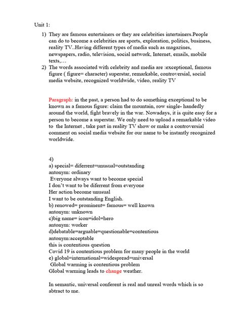 Unit 1 Reading Pdf