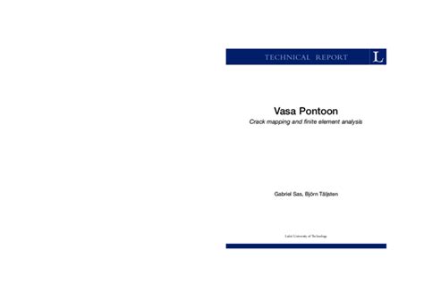 Pdf Vasa Pontoon Crack Mapping And Finite Element Analysis