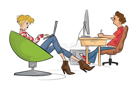 Adult Using Computer Sketch Stock Illustrations Adult Using Computer Sketch Stock