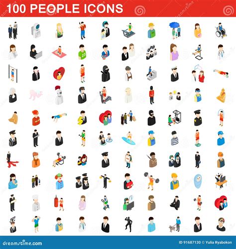 100 People Icons Set Isometric 3d Style Stock Vector Illustration Of Dracula Knight 91687130