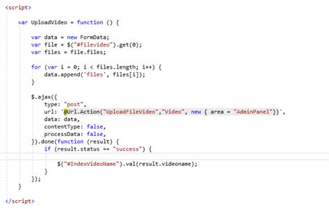 اشکال در آپلود فایل ویدیو در Mvc Core 2 پرس نت