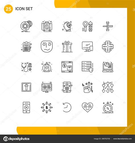 Group Lines Signs Symbols Compass Search Kit Mind Human Editable Stock Vector By ©flatart 368763700
